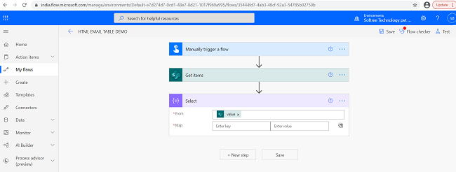 CREATE A STYLE HTML TABLE IN AN EMAIL USING POWER AUTOMATE: - Softree ...