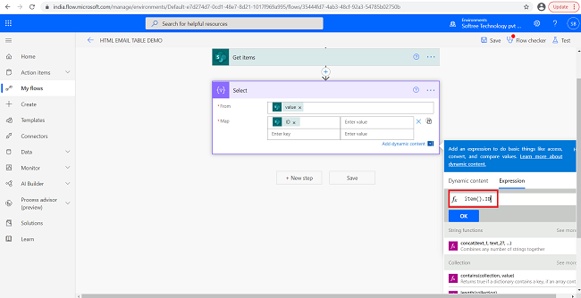 CREATE A STYLE HTML TABLE IN AN EMAIL USING POWER AUTOMATE: - Softree ...