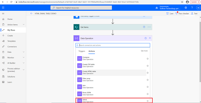 CREATE A STYLE HTML TABLE IN AN EMAIL USING POWER AUTOMATE: - Softree ...