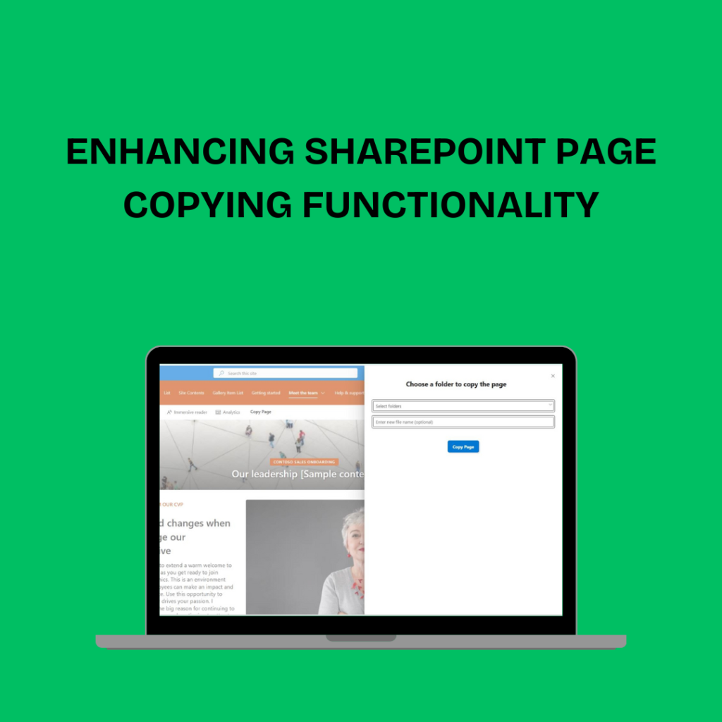 Enhancing SharePoint Page Copying Functionality - Softree Technology